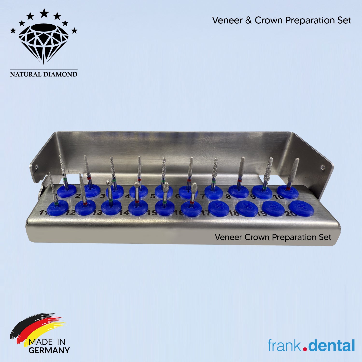 Frank Dental - Veneer & Crown Preparation Set - Dental Natural Diamond ...