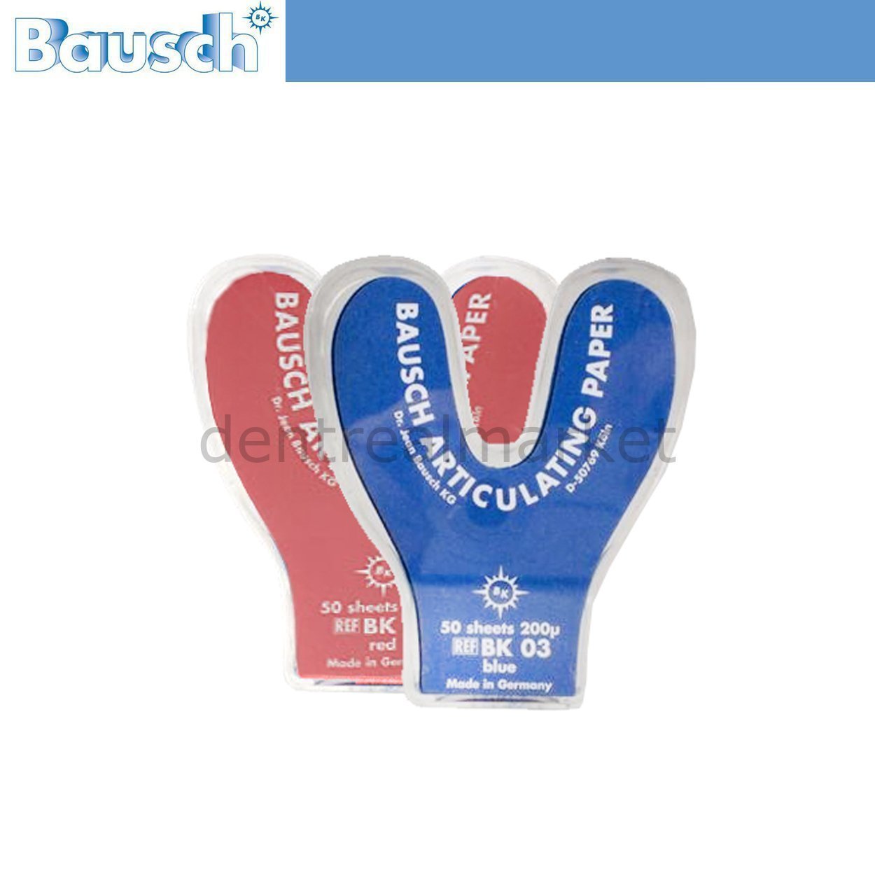 Bausch - Articulation Paper U Form - Horseshoe - 200 Mic – DentrealStore