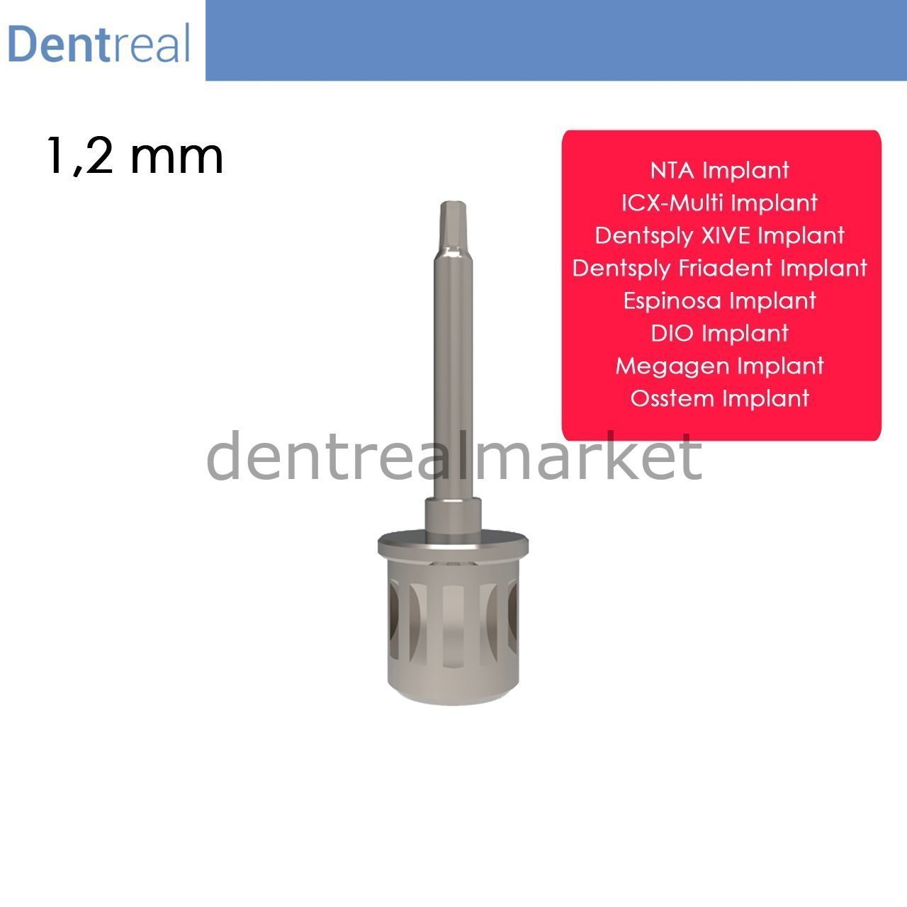 Dentreal - Screwdriver for Friadent Implant - 1,20 mm Hex Driver ...